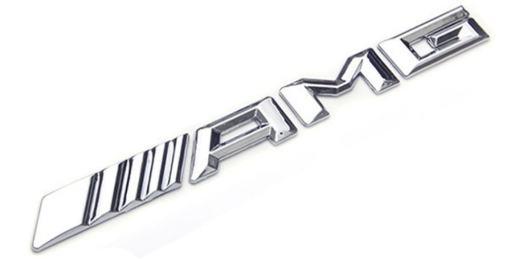 Mercedes AMG Back Badge Silver new - PMP